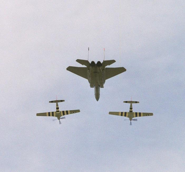 P-51s & F-14 Formation